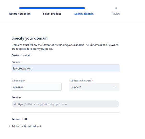 Benutzerdefinierte Domains für Ihr Jira Service Management